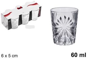 Pack 144 Vasos Chupitos Cristal Mod-Bolzano 60ml / Medidas 6x5cm | Agasepro Group
